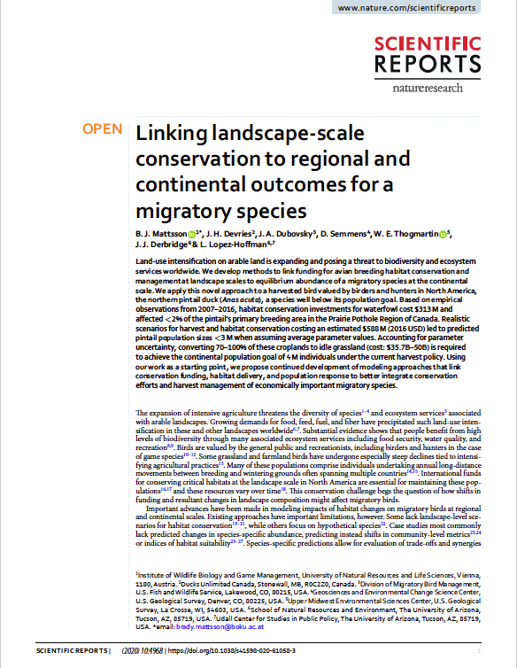 Linking landscape-scale conservation to regional and continental ...